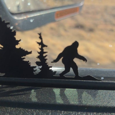 Bigfoot Windshield Decal Wrangler Big Foot Sticker Sasquatch Easter Egg ...