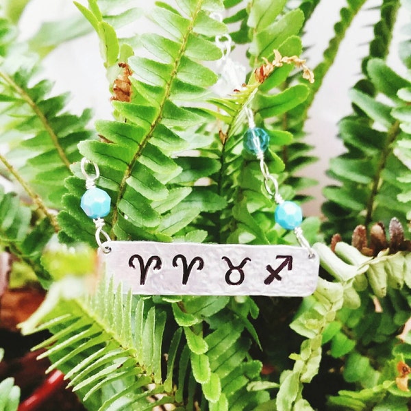 Ruby Necklace Custom Astrology Necklace Bar Necklace Birth Chart ...