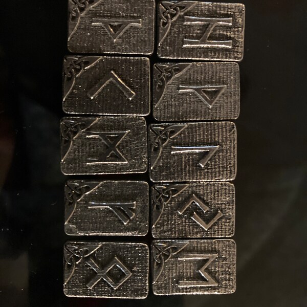 Pewter Metal Rune Set 24pc - Elder Futhark - Etsy