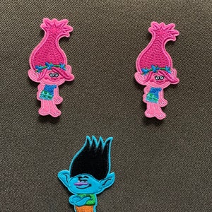 Troll Trolls Movie Pink Girl Troll Embroidered Iron - Etsy