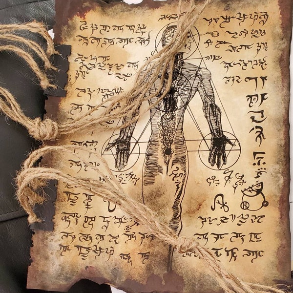 NECROMANCER Tome Fragment Necronomicon Cthulhu Larp Prop Lovecraft ...