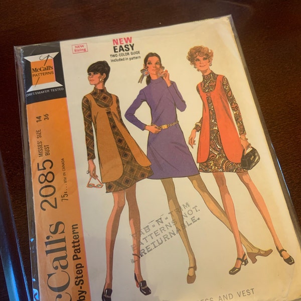 UNCUT and FF Pattern Pieces Vintage Simplicity 8064 Sewing Pattern Size ...