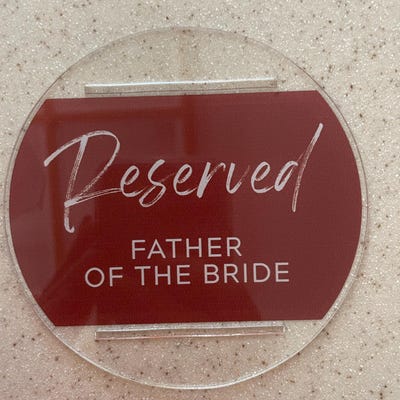 Reserved Seat Sign Wedding Ceremony Minimalistic Classic Simply Boho ...