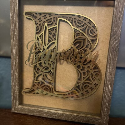 Layered Floral Alphabet 3D Mandala SVG DXF for Cricut Laser Cut ...