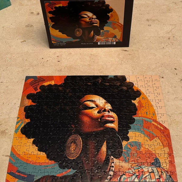 Dandelion Jigsaw Puzzle | Black Women Art | Black Girl Art | Black ...