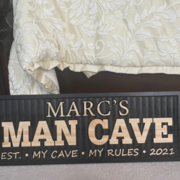 Personalized Man Cave Sign Custom Man Cave Name Sign for Bar Game Poker ...
