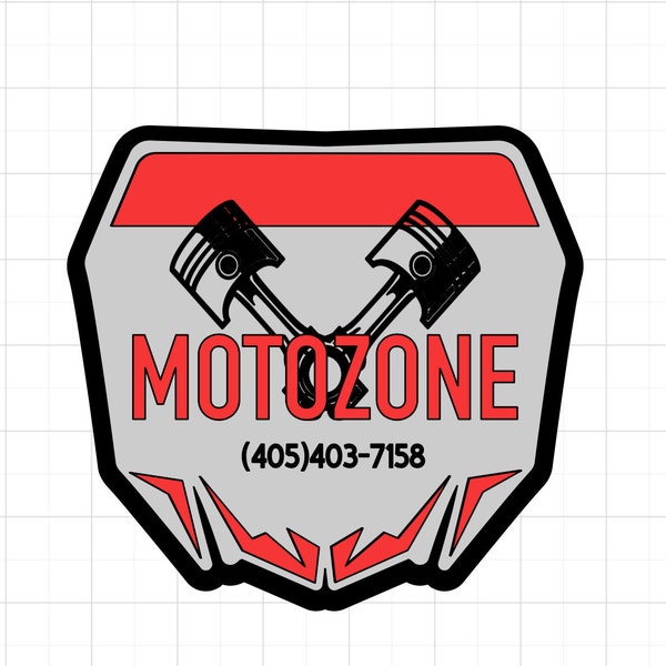 Motocross Racing Number Plate, Mx Plate, Custom Mx Number Plate, Svg ...