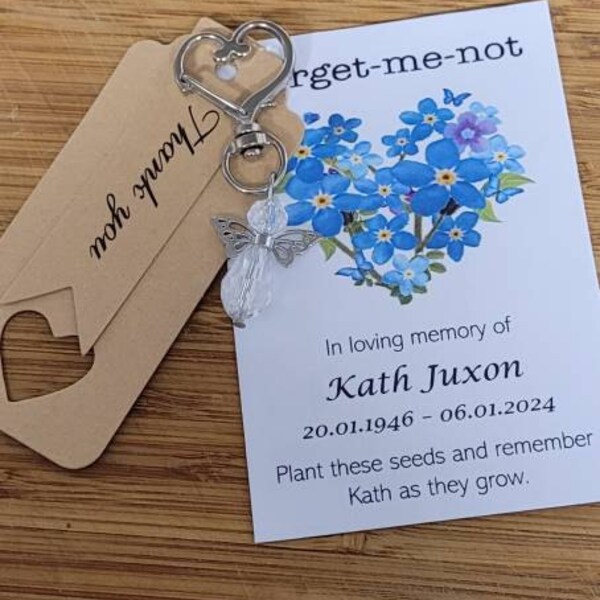 10 Personalized Forget-me-not Seeds Funeral Memorial Memory Remembrance ...