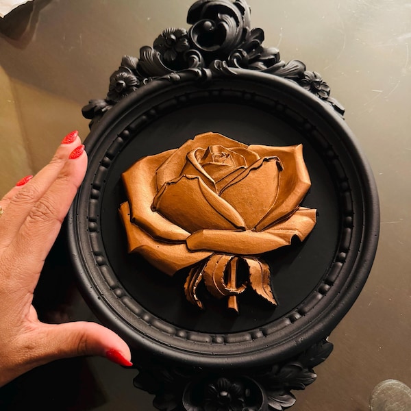 Snake *SCRYING MIRROR* Handmade Ornate Oval Plaster Snake Serpent Frame ...