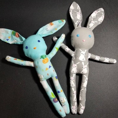 Fabric Bunnies With Clothes Pattern and Instructions english - Etsy