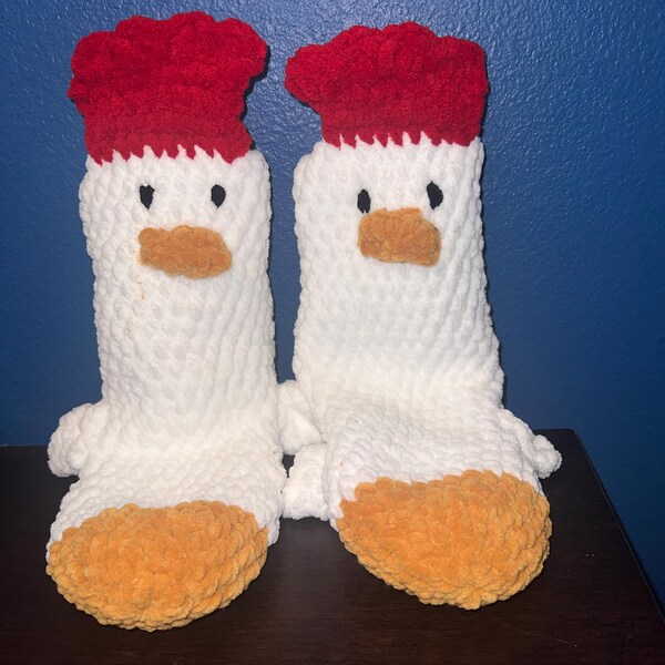 Crochet Chicken Socks Pattern - Easy PDF Crochet Socks Pattern - Farm ...