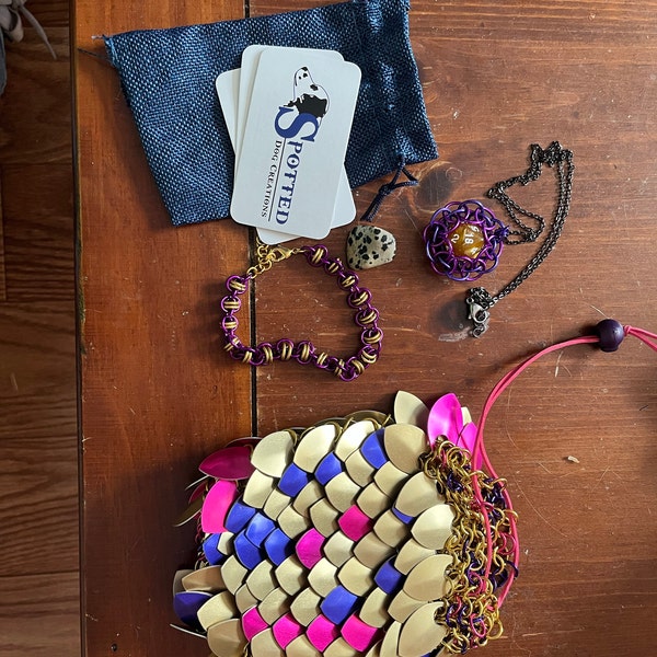 Handmade Chainmail Keychains, Custom Colors Available!!! Purple, Gold ...