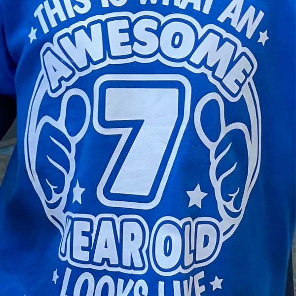 Turning 7 Year Old Svg, 7th Birthday SVG Shirt Svg, 7th Birthday Png ...