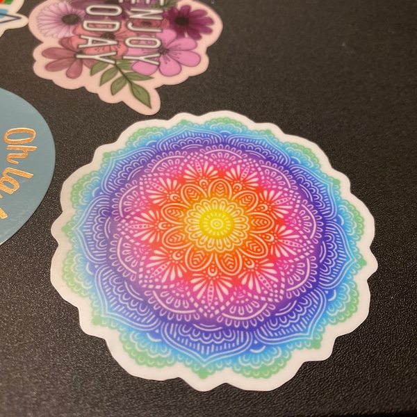 Colorful Mandala Sticker - Etsy