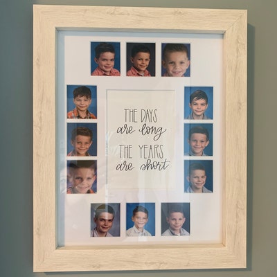 K-12 School Photo 11x14 Mat, the Days Are Long, White Mat 13 Openings ...