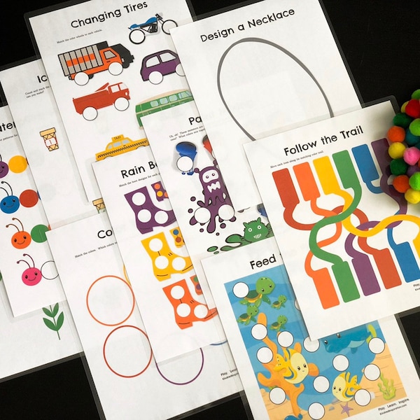 Printable Busy Book Page, Sharing File Folder Game, Preschool Learning ...