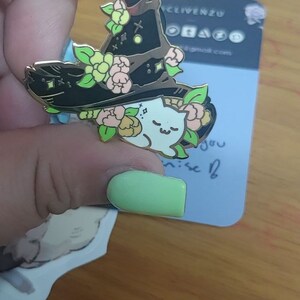 Witchy Ghost Cat black Glow in the Dark Enamel Pin | Etsy Canada