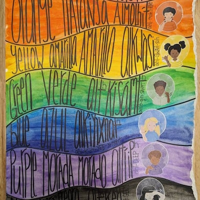 ASL COLOR POSTER Printable Sign Language Educational Poster Playroom ...