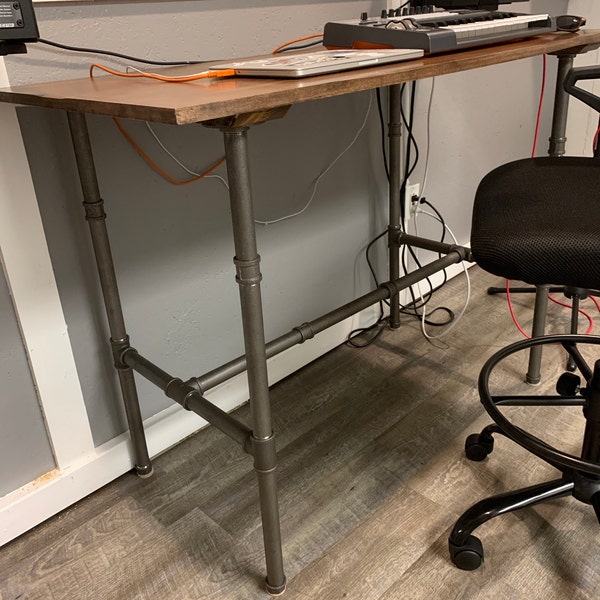 Industrial Pipe Table Base Kit - for Kitchen, Dining Room or Kitchen ...