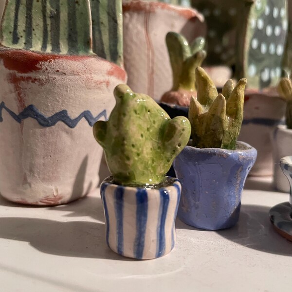 Ceramic Cactus, Mini Cactus, Cactus Themed Gifts, Plant and Planter ...