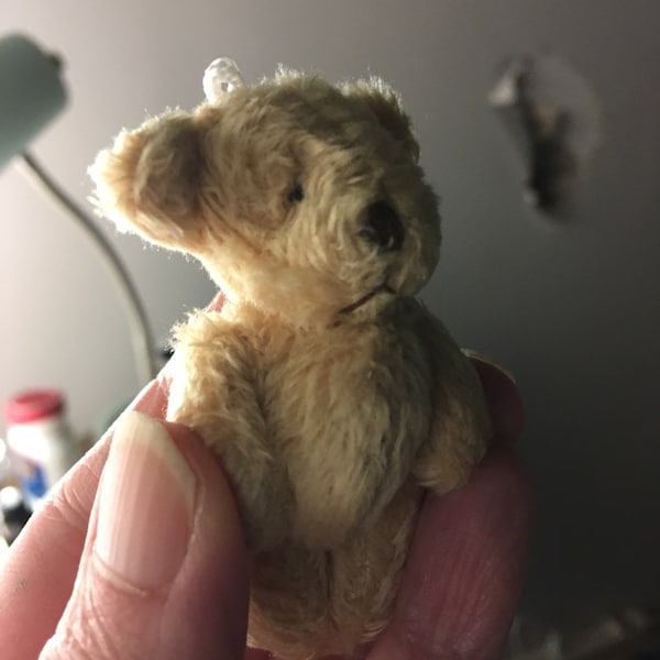 Mini Light Brown Plush Teddy Bear Dollhouse Accessory Toy Craft Decor ...