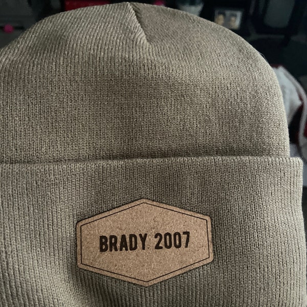Custom Leather Patch Beanies Personalized Beanie Hats With Custom Logo Unisex Winter Hat Company ...