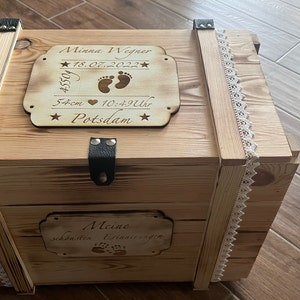 Memory Box Personalized With Engraving Motif Text for - Etsy