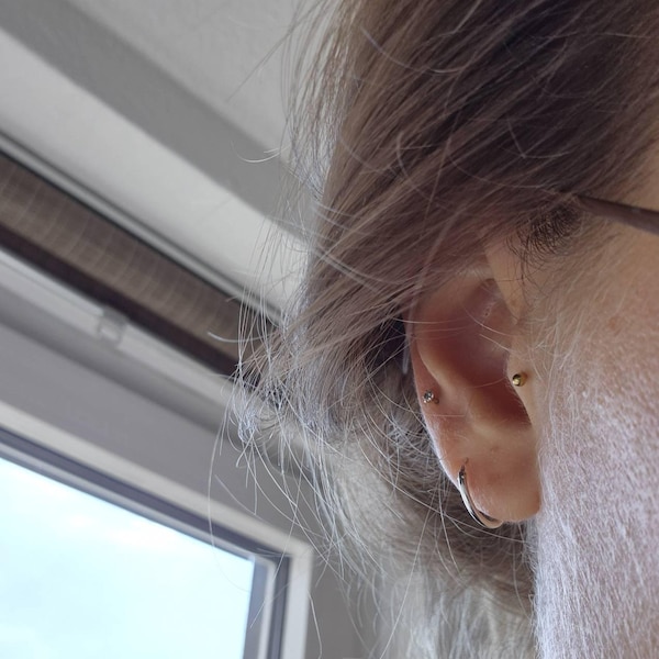 Clip on Fake Cheater Earrings, Ear Hoops, Gold, Black, Rose Gold and ...