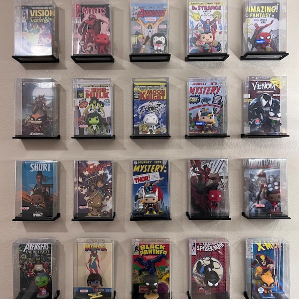 Funko POP Comic Cover Wall Mount and VHS Cover Display Shelf - Perfect ...