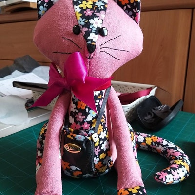 Cat Softie PDF Sewing Pattern, Scrappy Paws Stuffed Animal Pattern ...