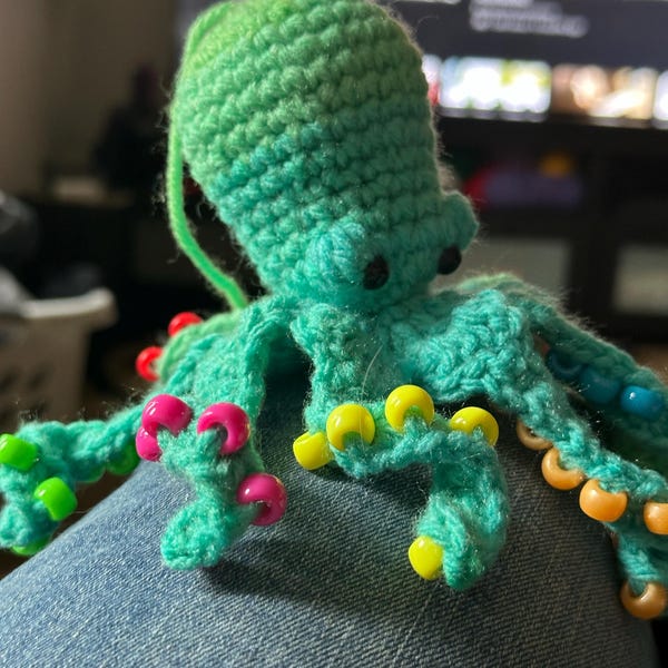 Beaded Fidget Octopus Crochet Pattern: Beginner Friendly, No Sew ...
