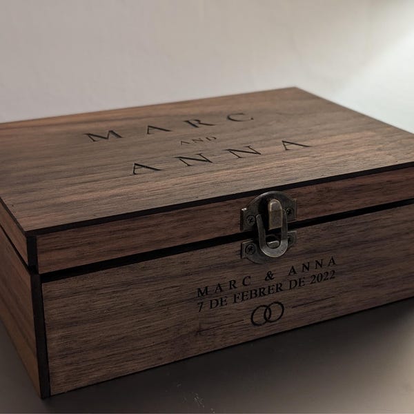 Personalized Memory Wooden Keepsake Valentines Lock Box Christmas ...