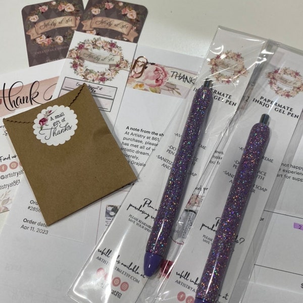 Personalized Purples Glitter Inkjoy Pen: Black, Blue or Purple Ink - Etsy