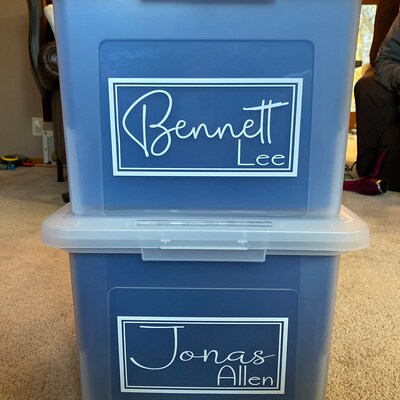 Personalized Photo Storage Bin Baby Photo Box Organizer - Etsy