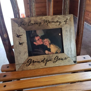 In Memory of Personalized Photo Frame Picture Frame, Custom Bereavement ...