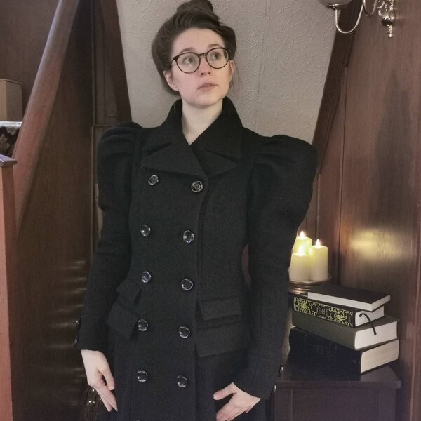Coat "solomiya" in Edwardian Style Vintage Style Wool Coat - Etsy
