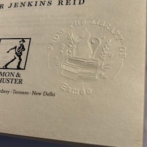 Personalized Book Embosser, Custom From the Library of Book Stamp ...