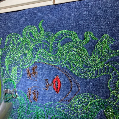 Medusa Snake Head Machine Embroidery Design - Etsy