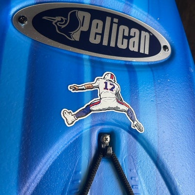 JOSH ALLEN Buffalo Bills Jumping Sticker Weatherproof Vinyl Hydroflask ...