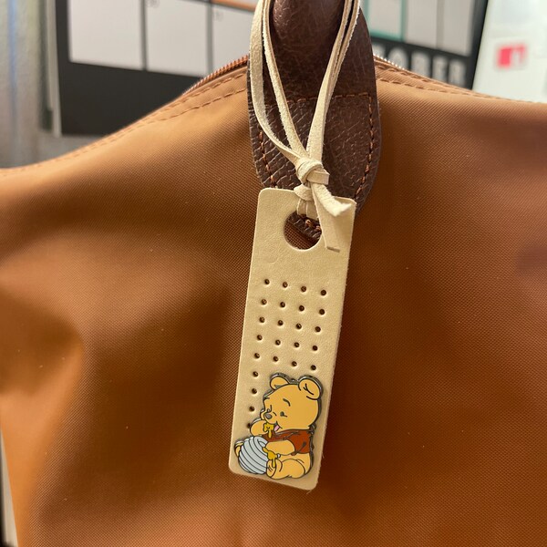 XL Enamel Pin Display Tag for Handbags. Upcycled Leather, Pin Badge ...