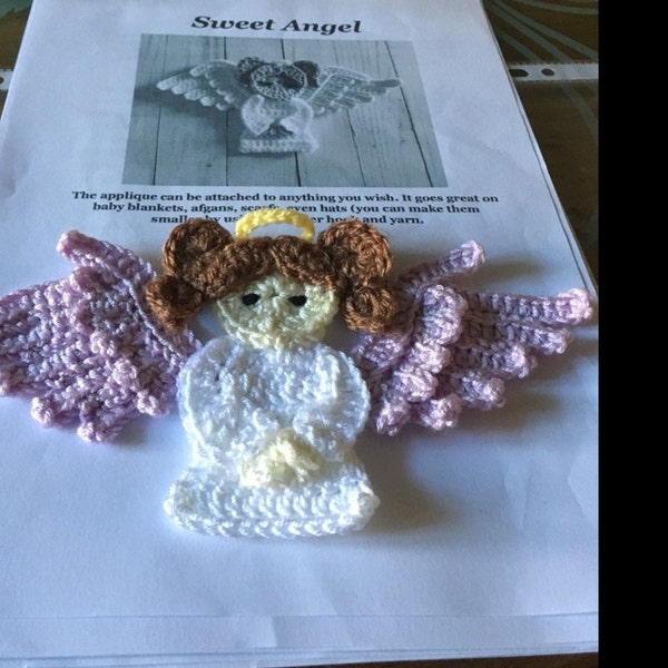 Sweet Angel Applique Single - Crochet Pattern - Digital Download - Etsy