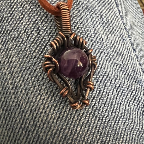 Copper Wire Bat Necklace/100% Copper Wire Wrapped Red Jasper Bat ...