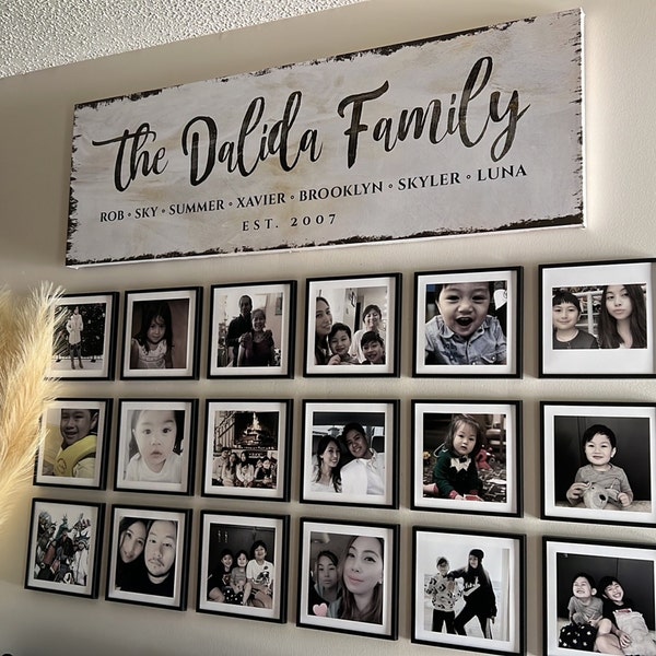 Custom Family Name Sign | Personalized Sign Farmhouse Decor Wall Art ...