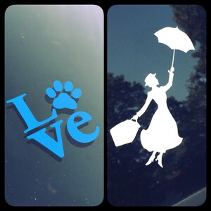Mary Poppins Inspired Vinyl Car Decal Nanny Practically | Etsy