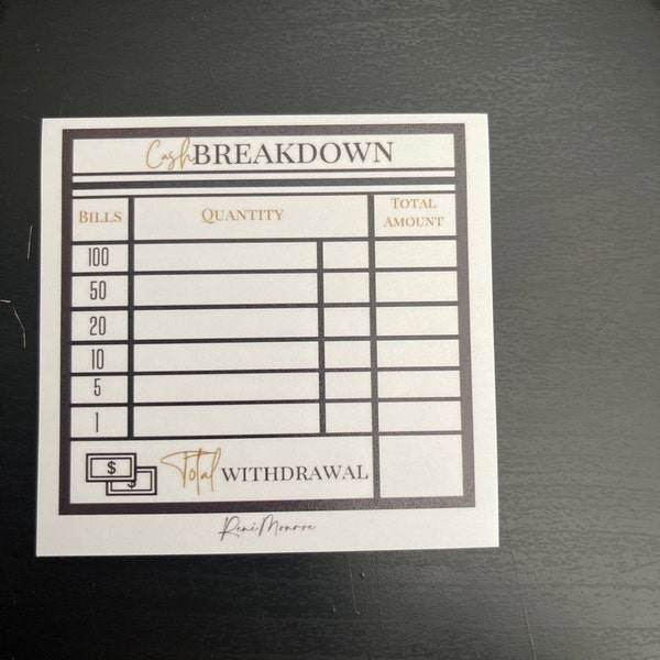 FOILED Mercury Glass Cash Envelope Set Set of 5 Cash Envelopes Sinking ...