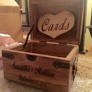 Wedding Card Box Graduation Card Box Wood Card Box Rustic Card Box Card ...