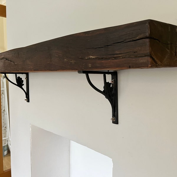 Hand Forged Oak Leaf Shelf Brackets - Etsy