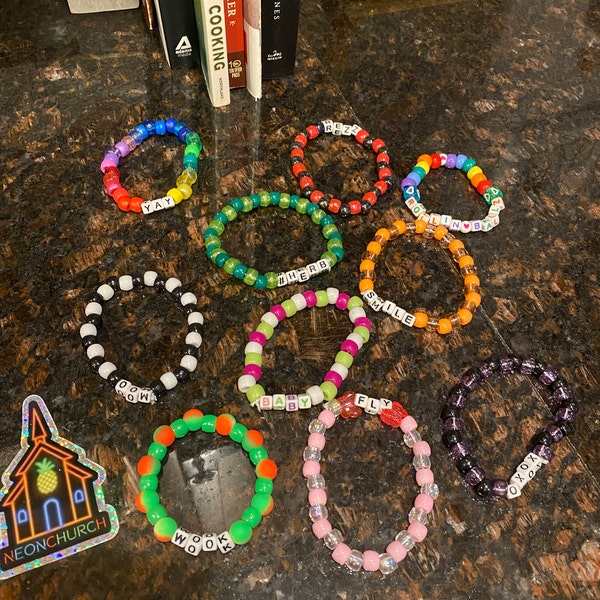 Red Amanita Magic Toadstool Trippy Mushroom Perler Kandi Necklace With ...