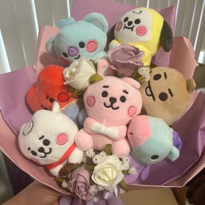 Plushies Bouquet. Kpop Boy Band Bouquet. Lavender Bouquet. Birthday ...