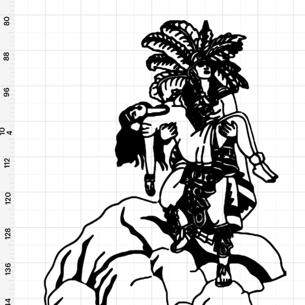 Aztec Warrior Holding Woman Png SVG , Aztec Princess Svg , Jpg ...